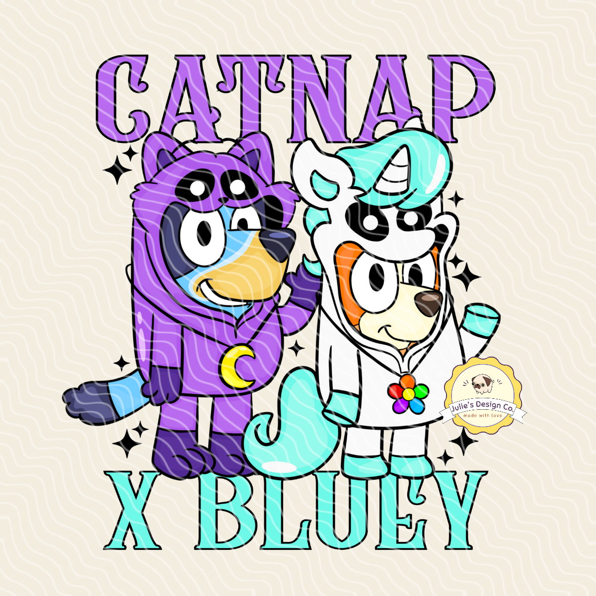 Catnap x Bluey - Individual DTF Transfer – Julie's Design Co.