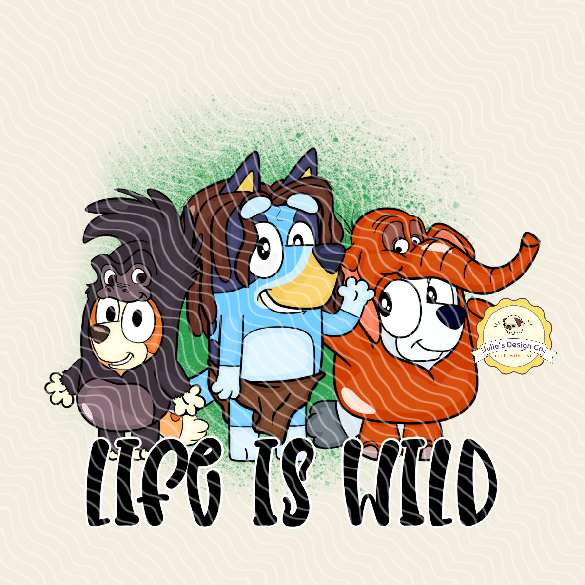 Tarzan Bluey - Individual DTF Transfer – Julie's Design Co.